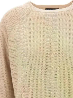 ELENA MIRÒ Rhinestone-embellished Open-knit Sweater