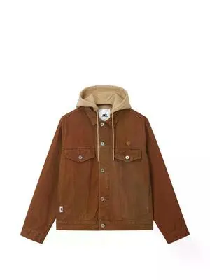 CHOCOOLATE Hooded Denim Jacket - Brown