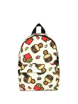 A BATHING APE Baby Milo Graphic-print Backpack - Neutrals