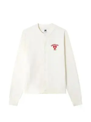 CHOCOOLATE Logo-embroidered Knit Cardigan - White