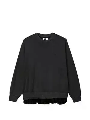 Izzue Layered-hem Logo-embroidered Sweater - Black