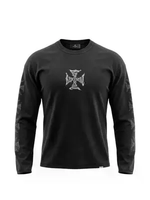 REPRESENT Mh Logo-print Long-sleeve T-shirt - Black