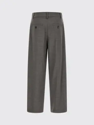 Brunello Cucinelli Tropical Luxury Wool Tailored Trousers With Monili