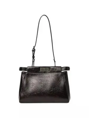 Fendi Small Peekaboo Leather Shoulder Bag