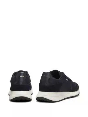 BOSS Lace-up Sneakers In Lightweight Fabric With Suede Trims
