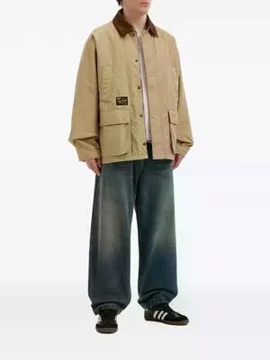 FINGERCROXX Corduroy-collar Raglan-sleeve Jacket