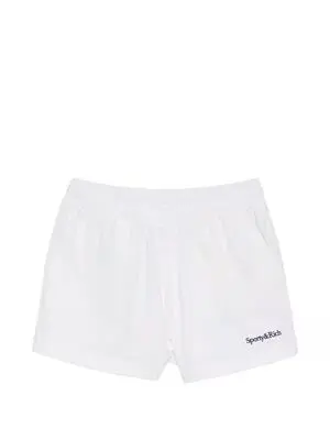 Sporty & Rich Logo-embroidered Elasticated Shorts