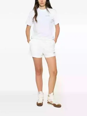 Sporty & Rich Logo-embroidered Elasticated Shorts
