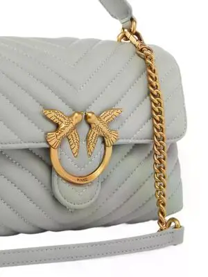 Pinko Mini Handbag Lady Love Bag Puff Chevron - Grey