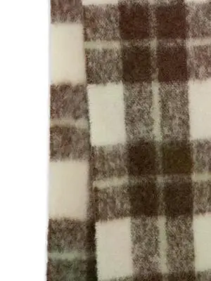 Marc O'polo Check-pattern Fringed Scarf