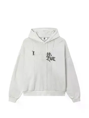 Izzue Logo-print Hoodie - Grey