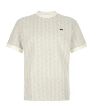 Lacoste Monogram Jacquard Knitted Top - Beige