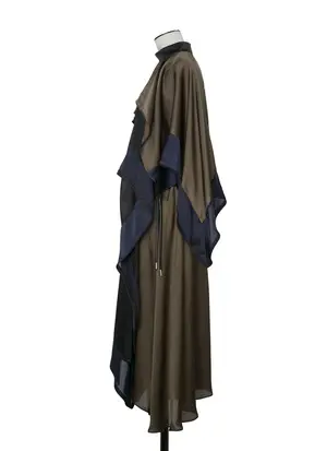 Sacai Ruffled Layered-design Asymmetric Dress