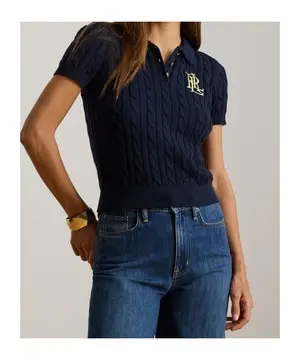 Ralph Lauren Logo Short-sleeved Knit Sweater