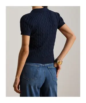 Ralph Lauren Logo Short-sleeved Knit Sweater