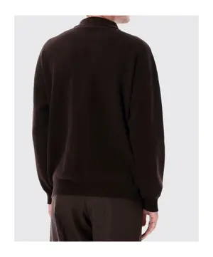 ROBERTO COLLINA Half-zip Polo Sweater - Brown