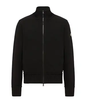 Moncler Cashmere Wool Zip-up Cardigan