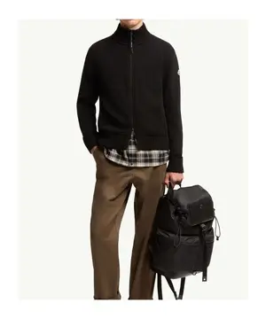 Moncler Cashmere Wool Zip-up Cardigan