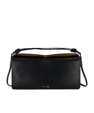 Celine Shoulder Bag With Triomphe Plaque In Leather