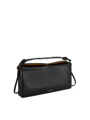 Celine Shoulder Bag With Triomphe Plaque In Leather