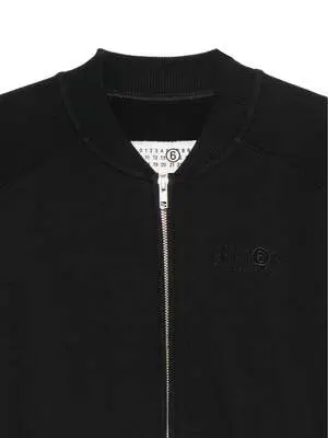 MAISON MARGIELA Logo Embroidered Zip-up Bomber Jacket