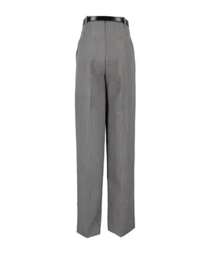 Elisabetta Franchi Belted Pleated Tailored Trousers