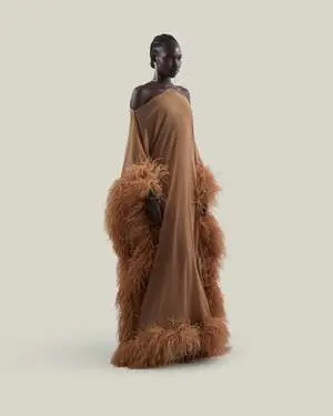 TALLER MARMO Feathered Sza Sza Spirito Kaftan
