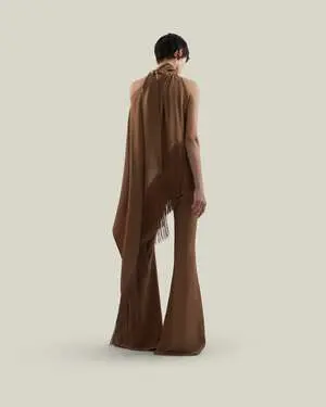 TALLER MARMO Fringed Atlas Blouse
