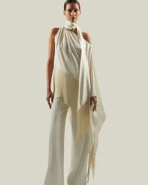 TALLER MARMO Fringed Atlas Blouse