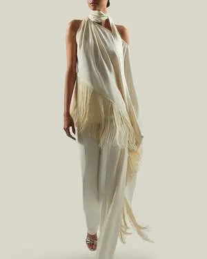 TALLER MARMO Fringed Atlas Blouse