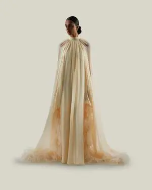 TALLER MARMO Feathered Eterea Gown