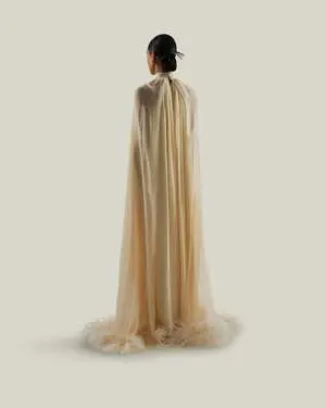 TALLER MARMO Feathered Eterea Gown