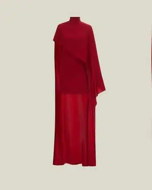 TALLER MARMO Mini Carrington Dress - Ruby