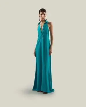 TALLER MARMO Barbara Dress - Turquoise