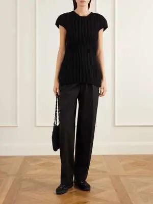 JIL SANDER Elbe Embellished Satin Slip-ons