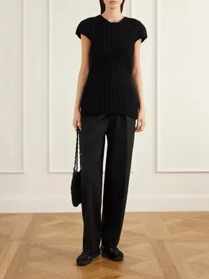 JIL SANDER Elbe Embellished Satin Slip-ons