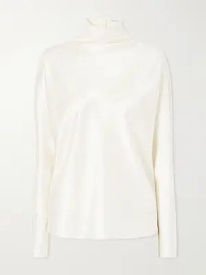 ALMADA Maddy Satin Blouse - Neutrals