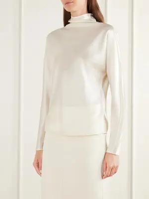 ALMADA Maddy Satin Blouse - Neutrals