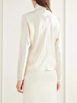ALMADA Maddy Satin Blouse - Neutrals