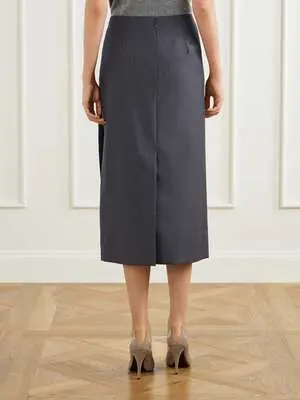 JIL SANDER Wool And Mohair-blend Midi Skirt