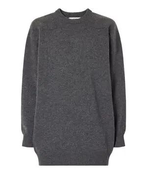 JIL SANDER Padded Wool-blend Sweater - Gray