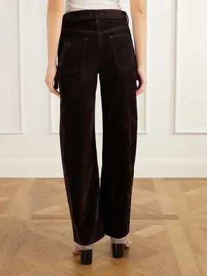 Ossou Rider Cotton-blend Velvet Low-rise Wide-leg Jeans