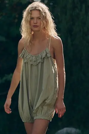 Free People Play For Keeps Romper - Faded Fern