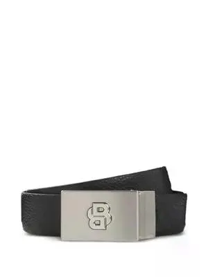 BOSS Logo-plaque Reversible Belt - Black