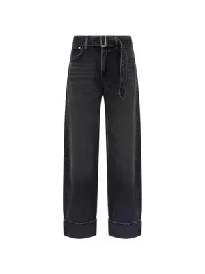 AGOLDE Belted Turn-up Jeans - Black