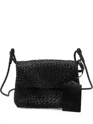 IBELIV Paris Woven Leather Cross Body Bag - Black