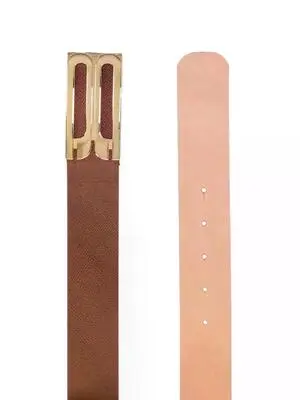 Victoria Beckham Dorian Frame Logo-plaque Leather Belt