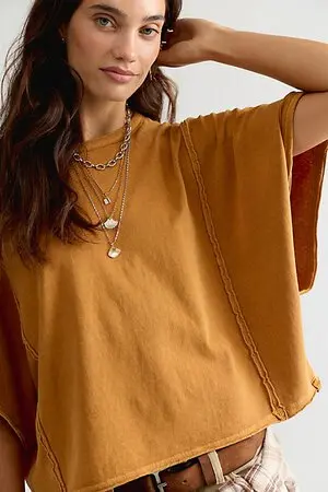 Free People We The Free Next Level Boat Neck Tee Bronzer