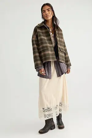 Barbour Myla Checked Wool Coat