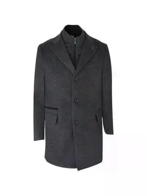 Corneliani Layered Single-breasted Coat - Grey